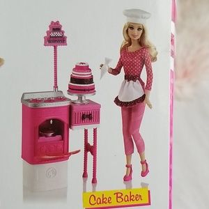 MATTEL BARBIE | Other | Mattel Barbie Cake Baker Doll Playset New In ...